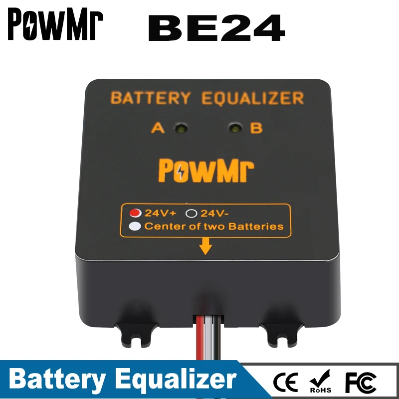 Powmr New Battery Equalizer For Two Pieces 12v Gel Flood Agm Lead Acid ...