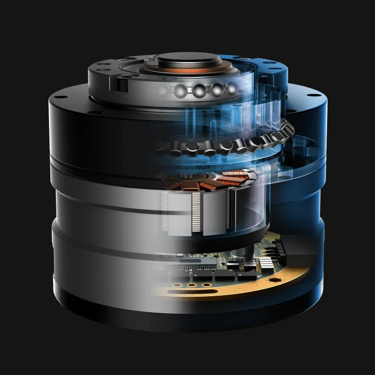 統合されたサーボモータフレキシブルロボット中空モータ QDD 3510 6 200 ワット 1.98N 667rpm ロボット関節モータ内蔵 ...