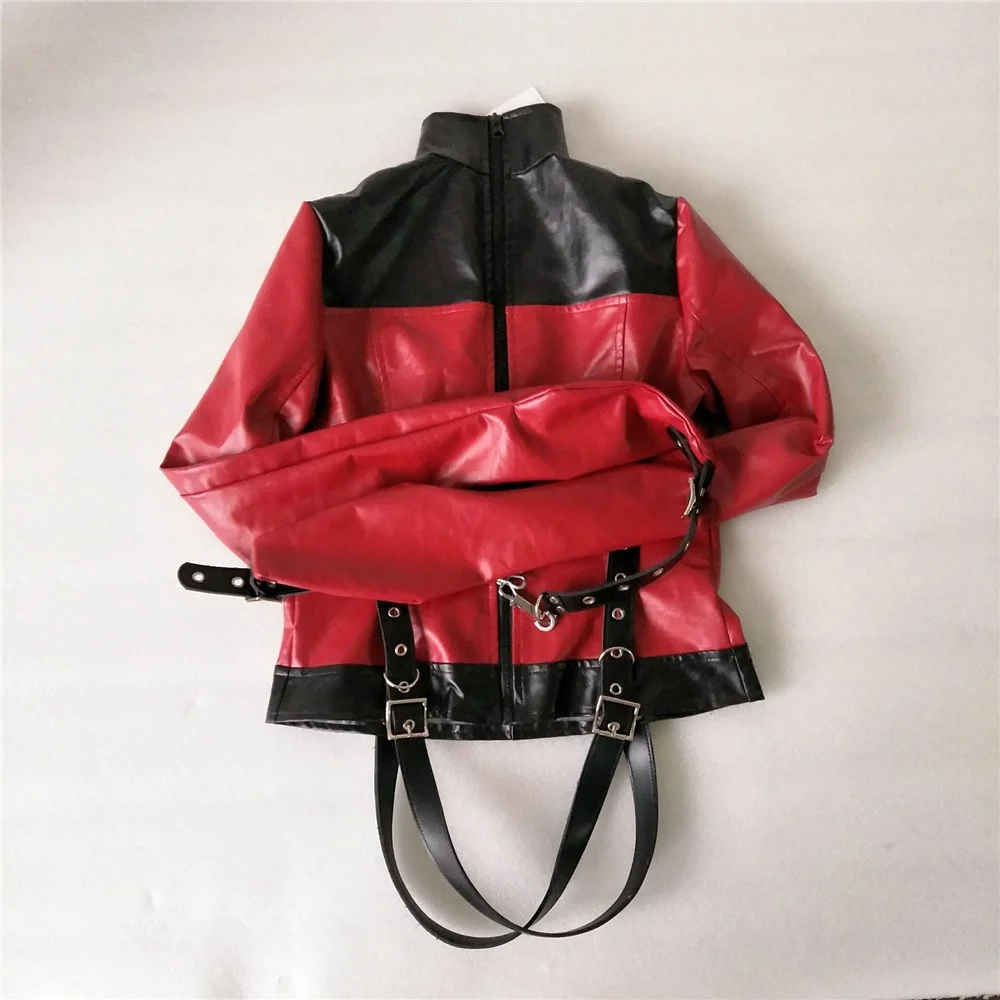 Sofe Pu Leather Adjustable Bound Binder Bondage Straitjacket Binding ...