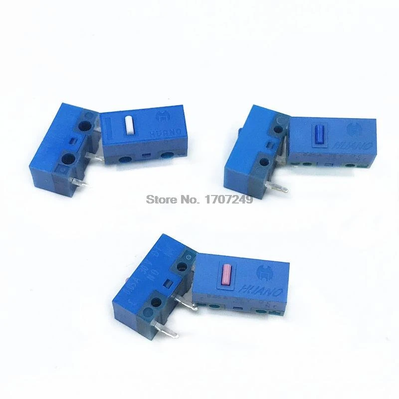 10Pcs/lot New arrival HUANO Micro switch Blue Shell White/Blue/Pink dot ...