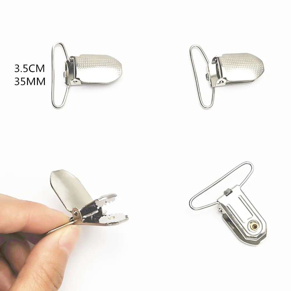 4pcs-lot-35mm-DIY-Suspender-Clips-Silver-Metal-Clip-With-Plastic ...