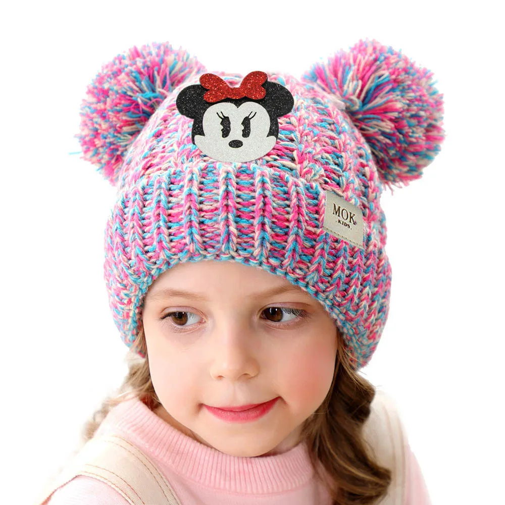 Disney children's cartoon Minnie Mickey boy girl baby warm wool ball ...