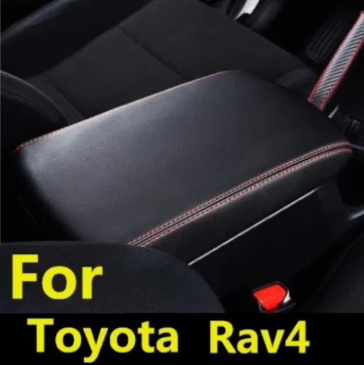 Customzied-Microfibre-Leather-Center-Armrest-Cover-For-Toyota-Rav4-2014 ...