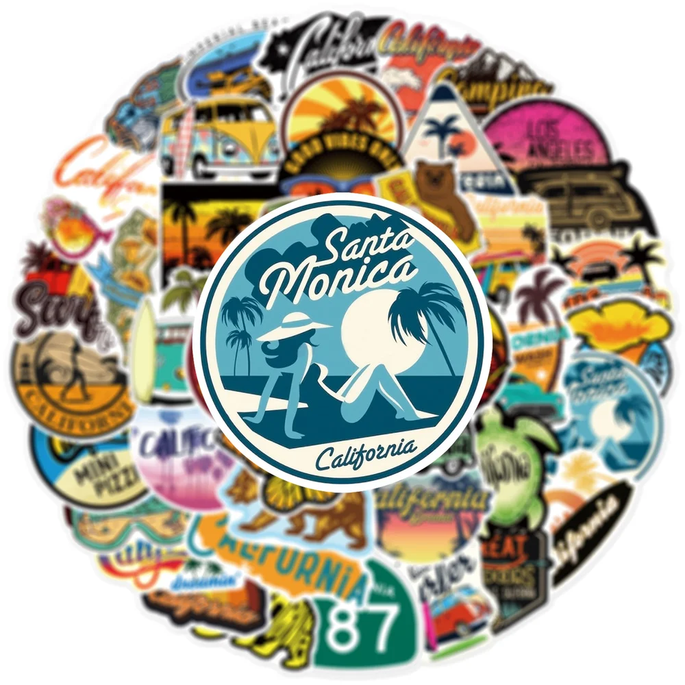 10-50PCS-Outdoor-Landscape-Aesthetic-Stickers-California-Stickers-DIY ...