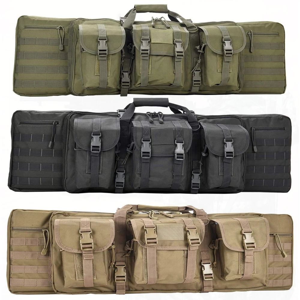 47" Double Long Rifle Pistol Gun Bag Transportation Case Double Rifle ...