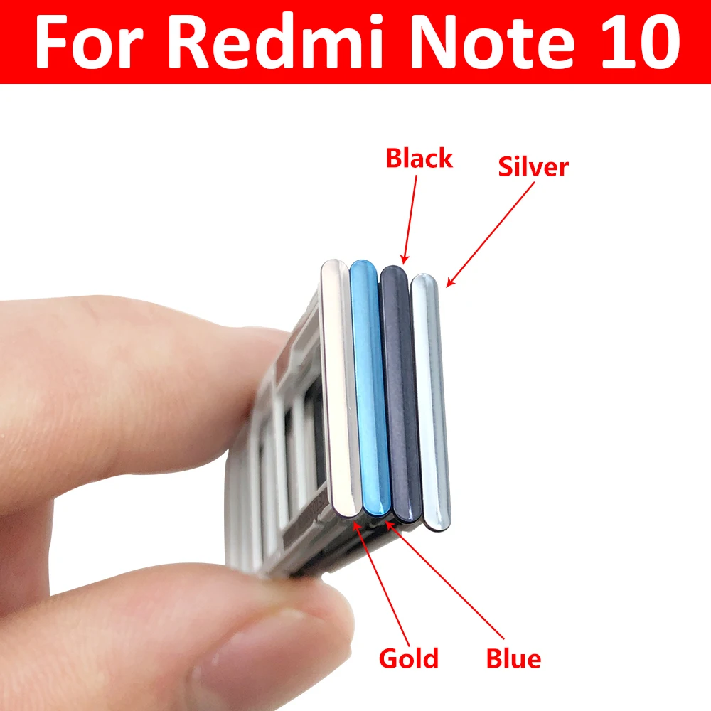 New-SiM-Card-Tray-For-Xiaomi-Redmi-Note-10-SIM-Card-Slot-SD-Card-Holder ...