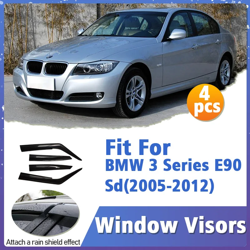 Window Visor Guard for BMW 3 Series E90 Sd 2005-2012 Vent Cover Trim ...