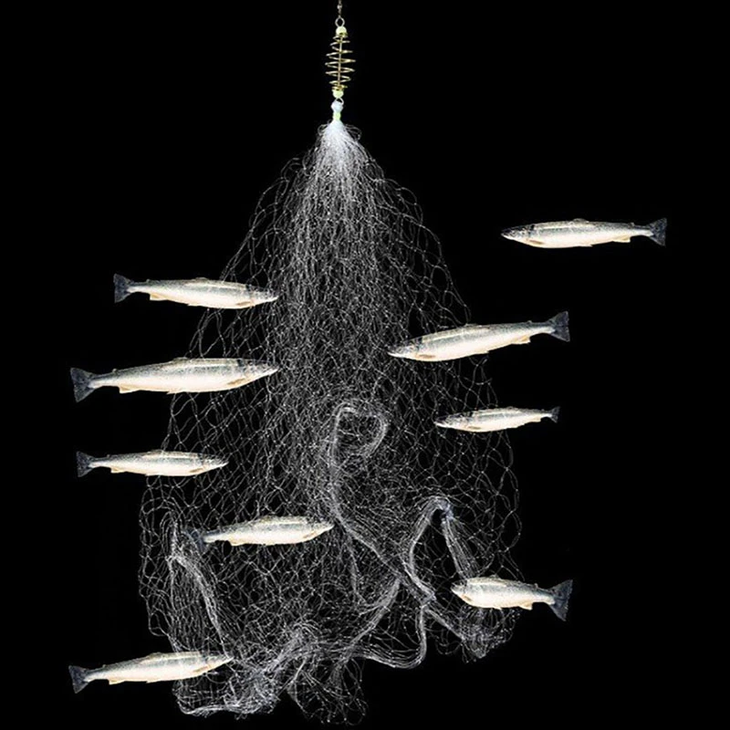Multi Size Fishing Net Trap Mesh Luminous Netting Fishnet Tackle Design ...