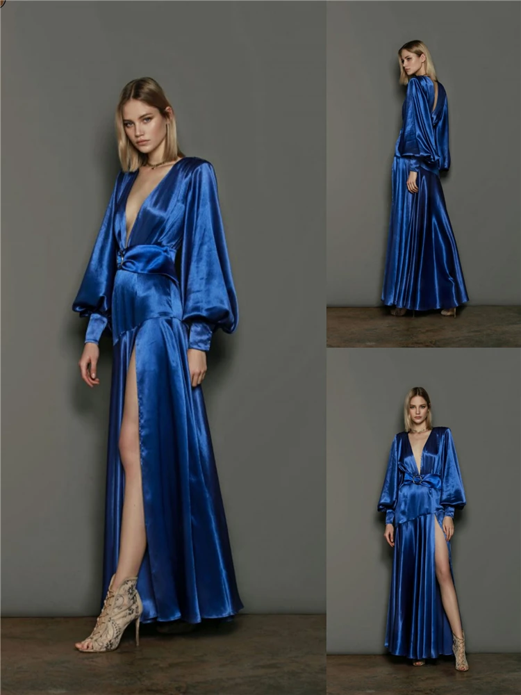 One Piece Women Sleepwear Bathrobe Custom Made Crystal Satin Super ...