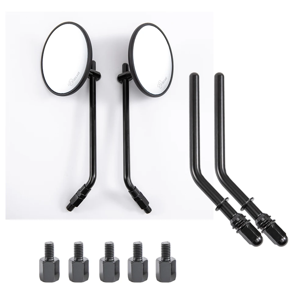 Cafe Racer Side Mirrors Accessories | Chopper Motorcycle Black Mirrors ...