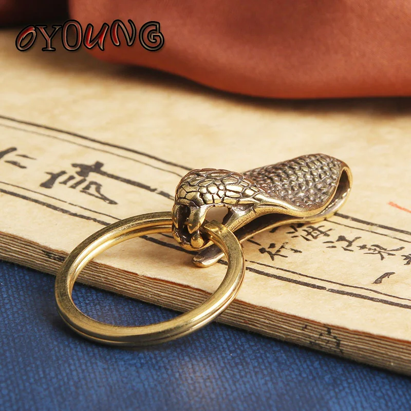 Solid Brass Car Keychain Retro Belt U Hook Snake Clasps Buckles Key ...