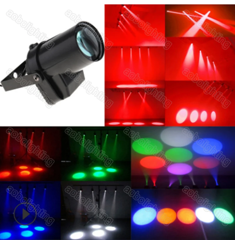 3W RGB LED Pin Spot Beam Stage Lights Disco DJ Party Bar Wedding Night ...