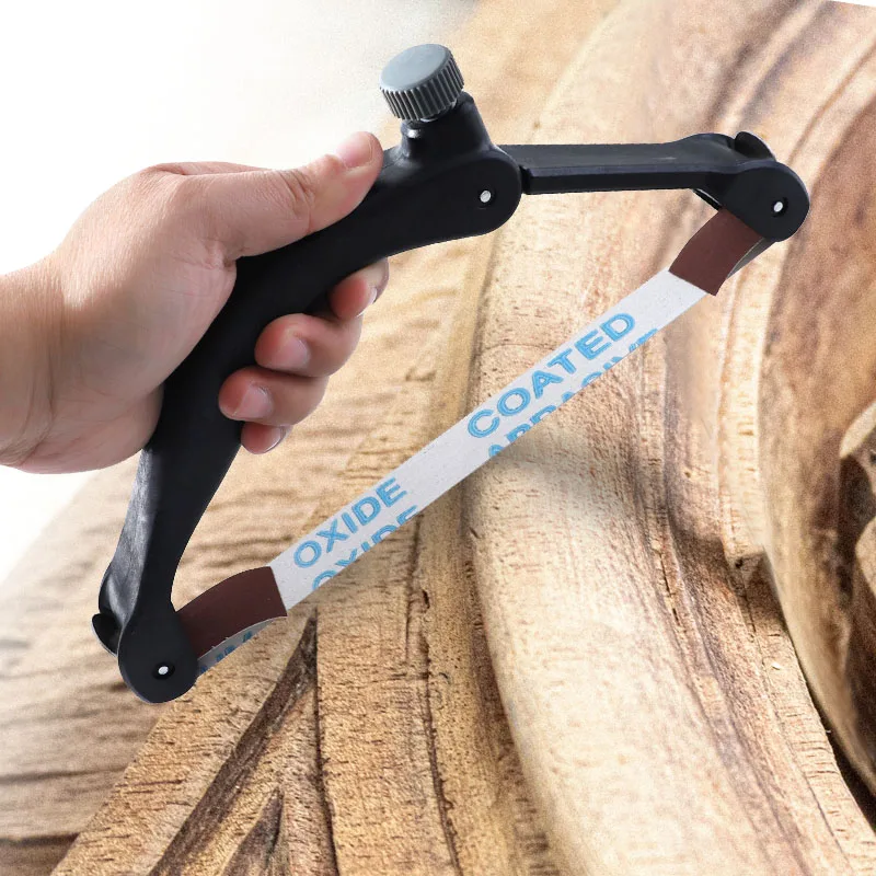 Handheld-Bow-Sandpaper-Holder-with-Sanding-Belt-Adjustable-Hand-Sander ...