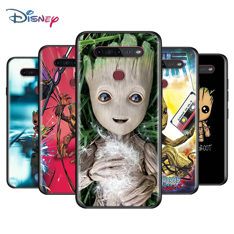 สีดำ Soft Baby Groot ที่น่ารักสำหรับ LG K92 K62 K52 K42 K31 K22 K71 K61 K51S K41S K30 K20 G8 g8S ...