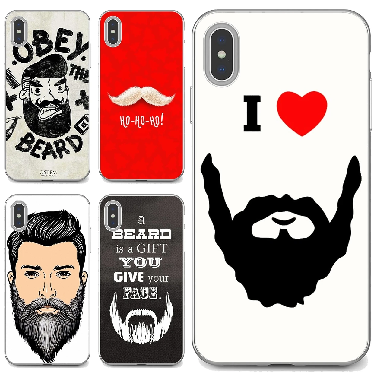 love Beard Mustache Silicone Phone Case Cover For BQ Aquaris C U2 U V ...