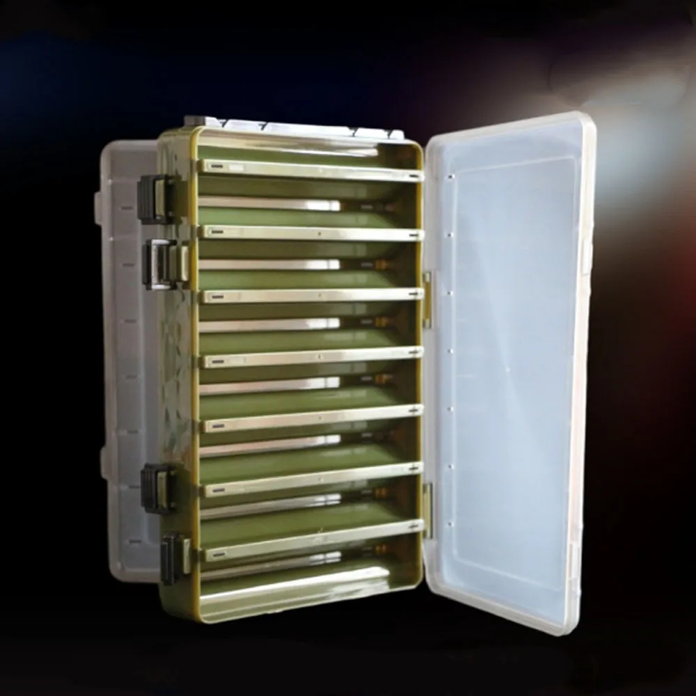 Fishing Tackle Box Lure Storage 14 Compartments Double Sided – My ...