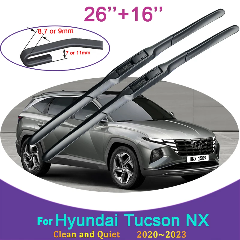 for-Hyundai-Tucson-NX-2020-2021-2022-2023-Frameless-Rubber-Wiper-Snow-Scraping-Front-Windshield ...