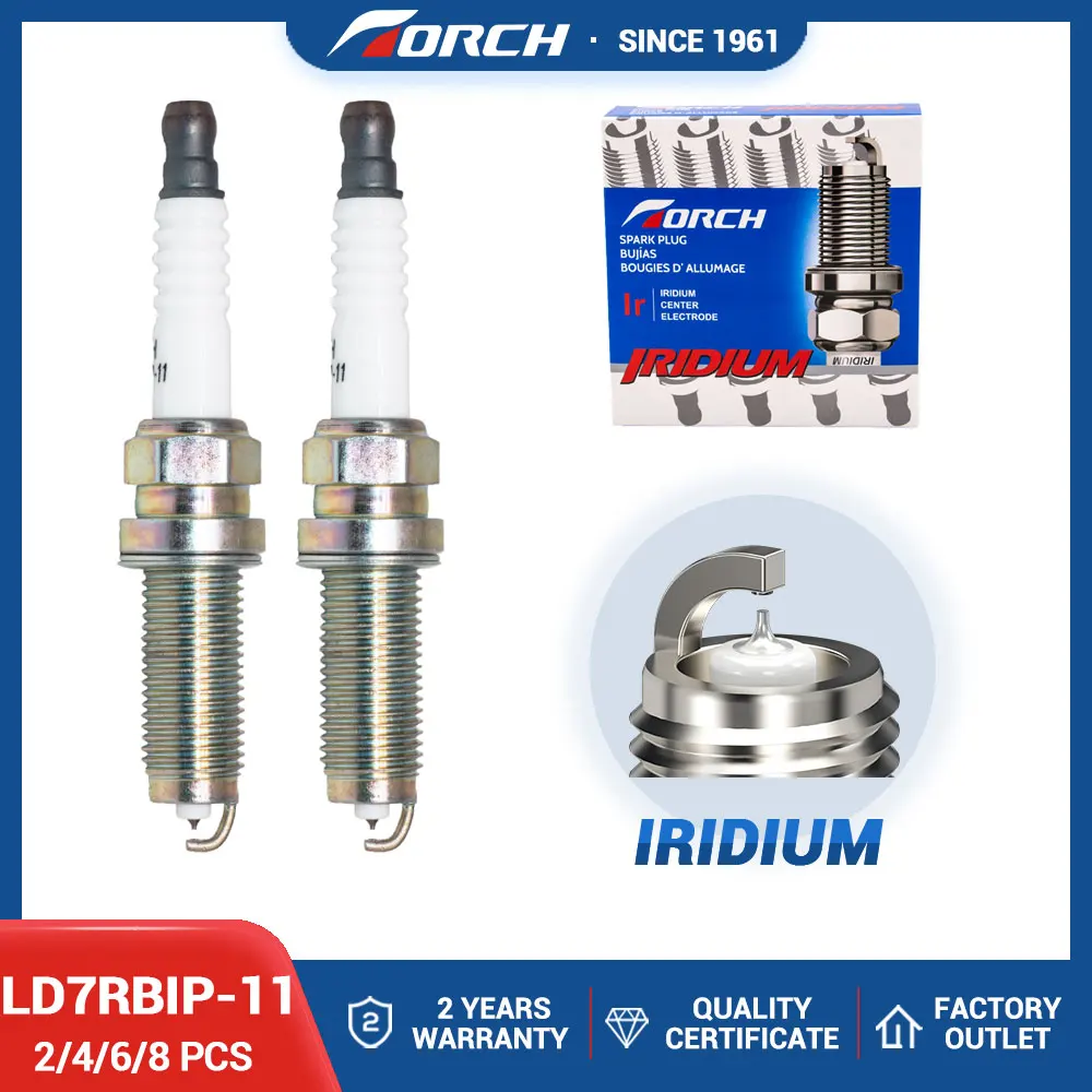 2-8PCS-Iridium-Platinum-Spark-Plugs-Torch-LD7RBIP-11-Replace-for ...