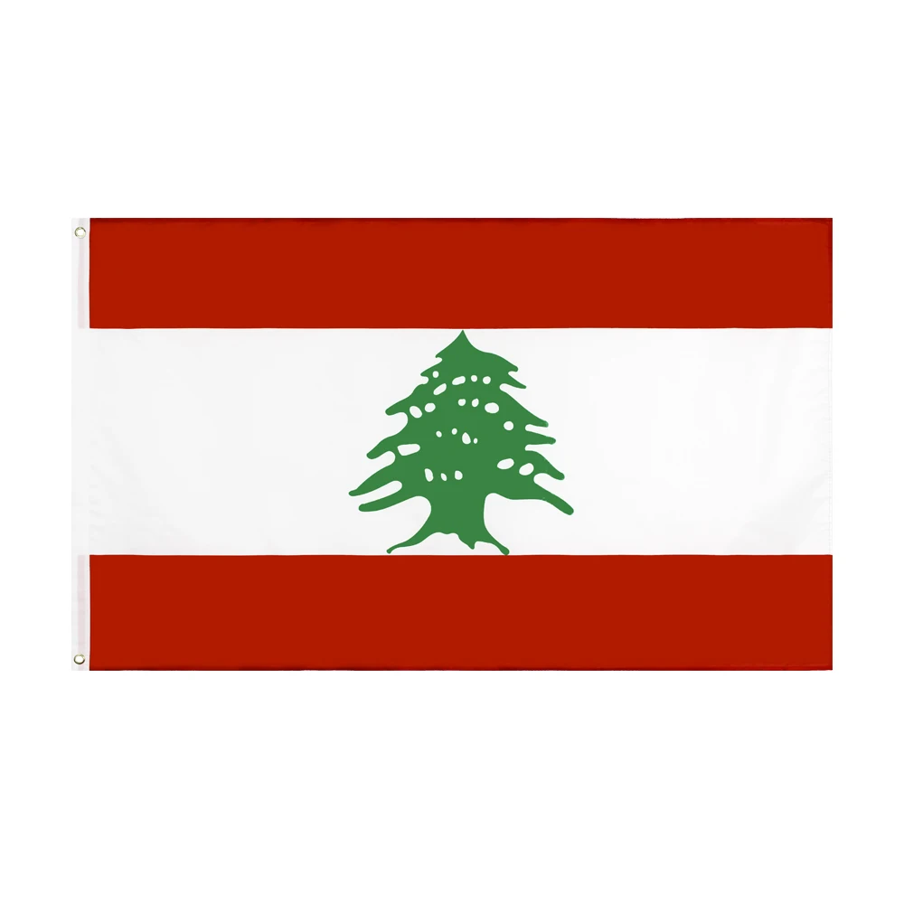 johnin 90X150cm green tree LB LBN The Republic of Lebanon flag|Flags ...