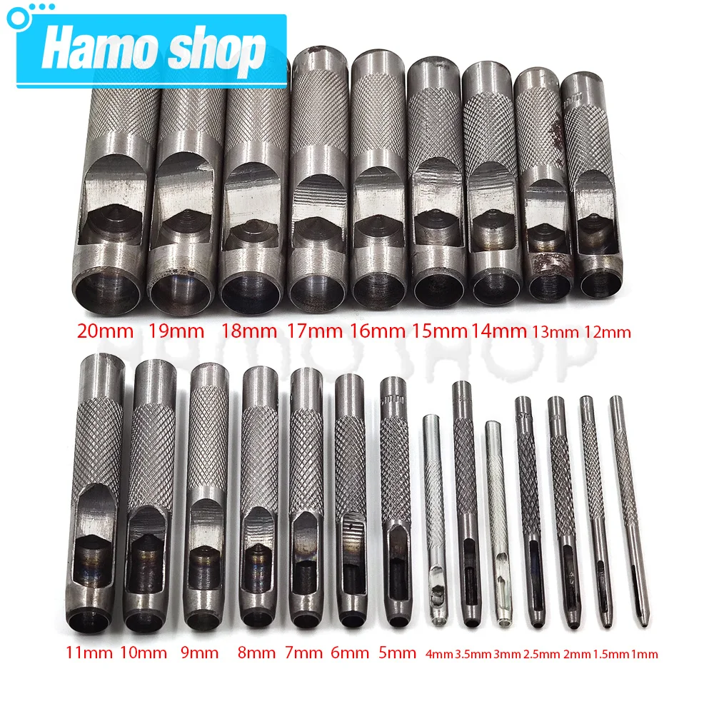 1.0mm-25mm All Size Pick Leather Tools Leather Punch Hollow Puncher ...