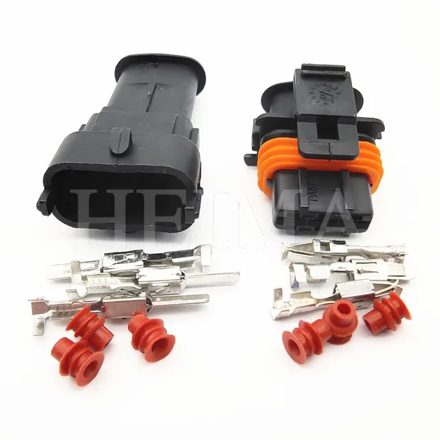 Inyector de combustible diésel para coche, Conector de 3 pines macho y ...