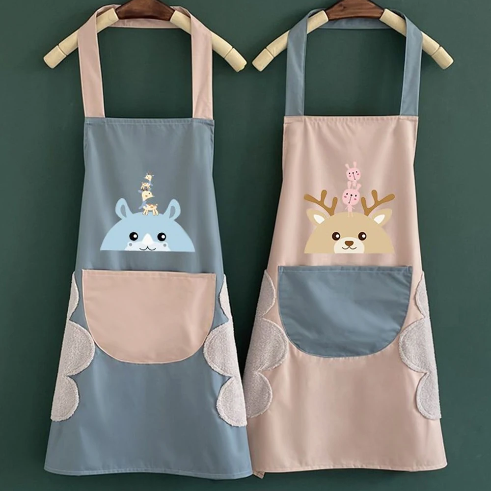 Avental de cozinha fofo para uso doméstico, elegante e simples ...
