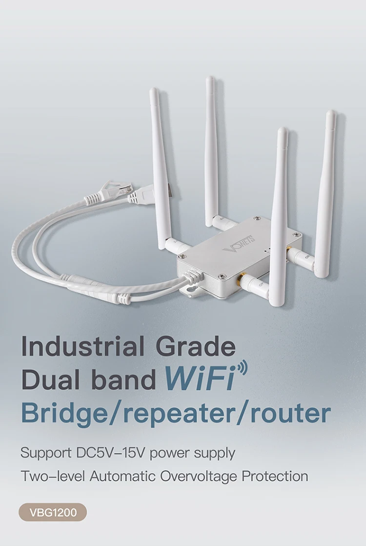 VONETS Dual Band 2.4G+5G WiFi Bridge Router Wireless Repeater Ethernet ...