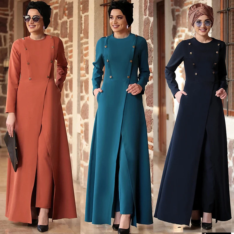 2 Piece Sets Womens Outfits Muslim | Turkey Dresses Women Set Pant ...