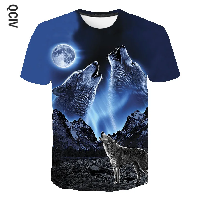 Nueva gran oferta de ropa 3D Lobo hombres camiseta de verano impreso ...