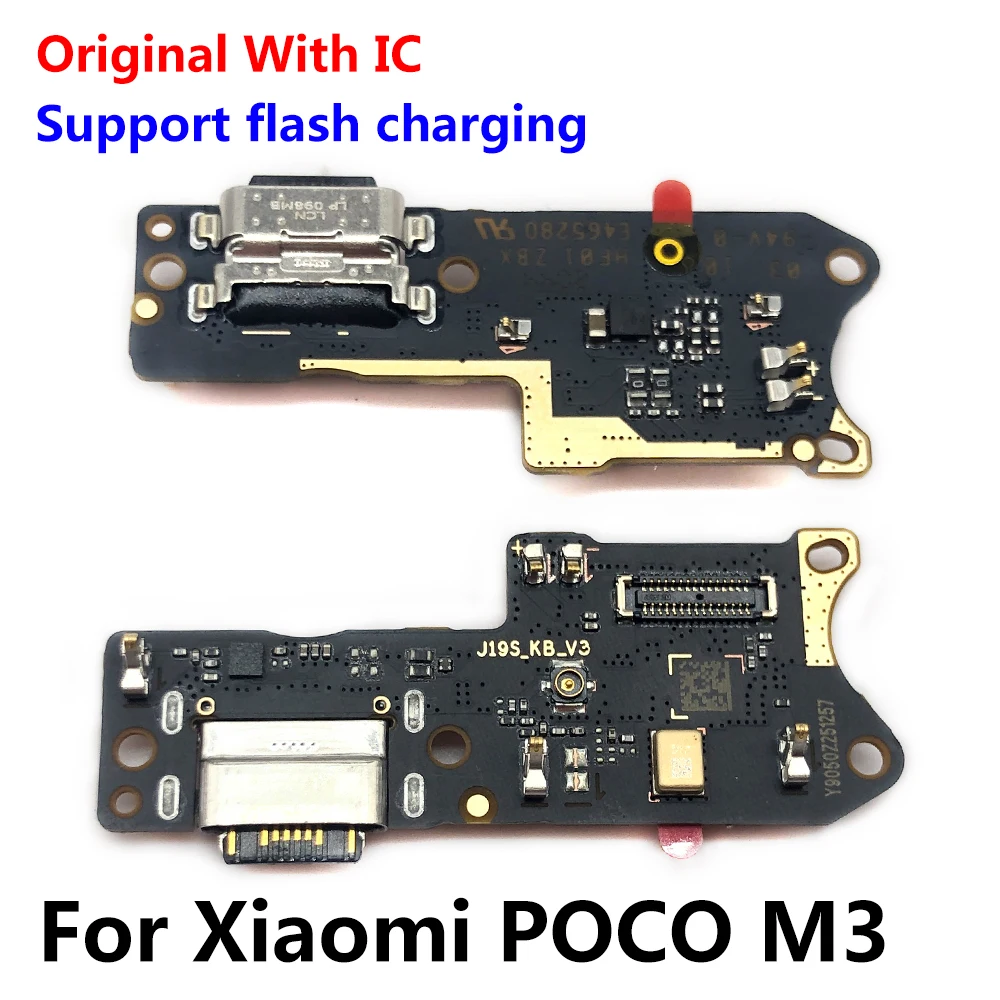 100% Original Charger Board PCB Flex For Xiaomi Poco M3 USB Port Connector Dock Charging Ribbon ...