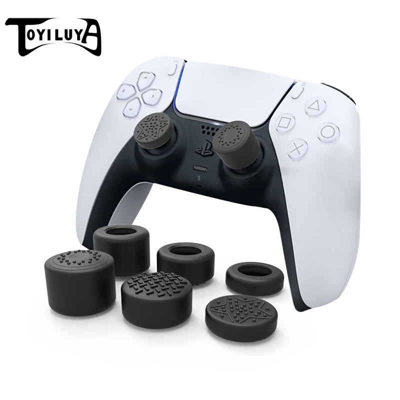 6-in-1-Anti-slip-Gamepad-Thumb-Stick-Grip-Cap-Joystick-Extra-High-Cover ...