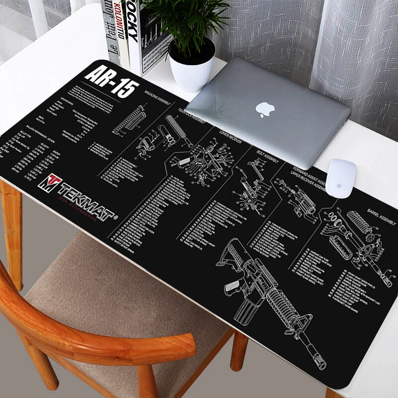 Gun Gaming Mouse Pad, Gamer XL, Personalizado HD Casa Mousepad, Macio ...