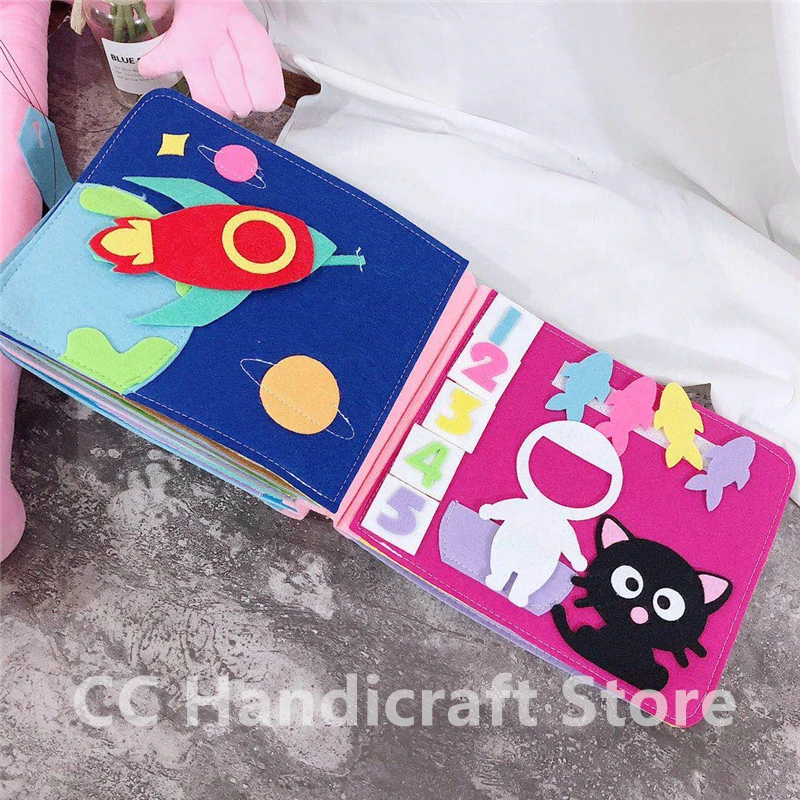 Новинка войлочная ткань для поделок тихая книга готовая книга для детей книга для раннего