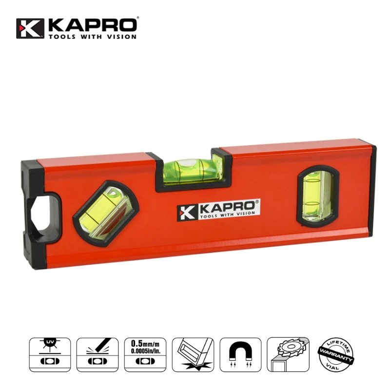 Kapro Professional 20/10cm Mini Spirit Level Bubble Aluminum Magnetic ...