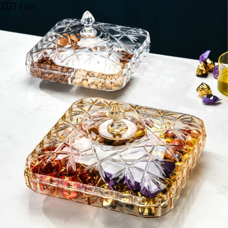 European-Style-Candy-Box-with-Cover-Home-Living-Room-Transparent ...