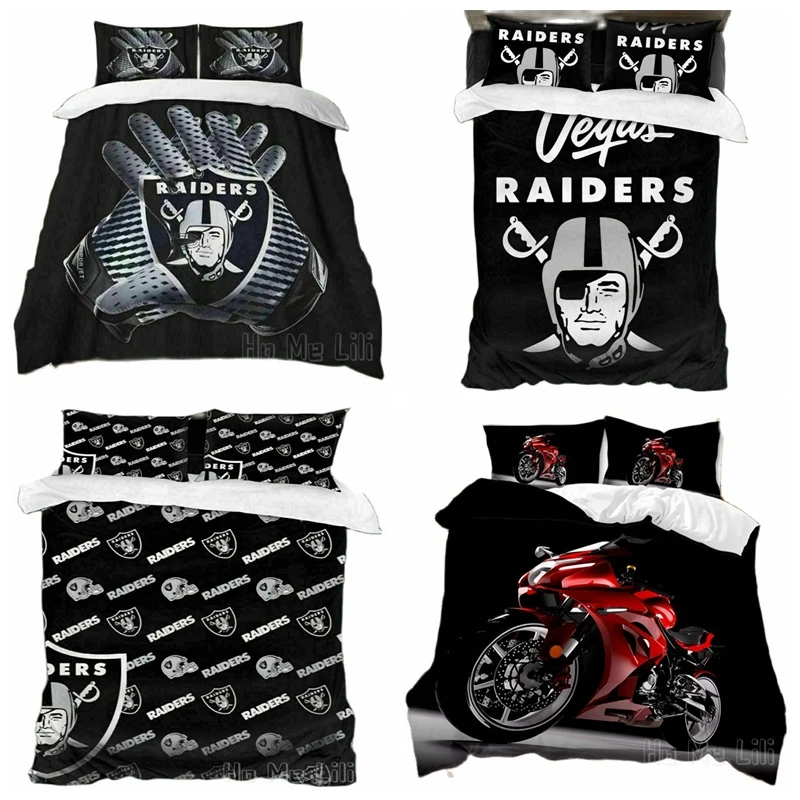 Usa-Las-Vegas-Raiders-Gloves-Black-Bedding-Set-Duvet-Cover-3D-Print ...
