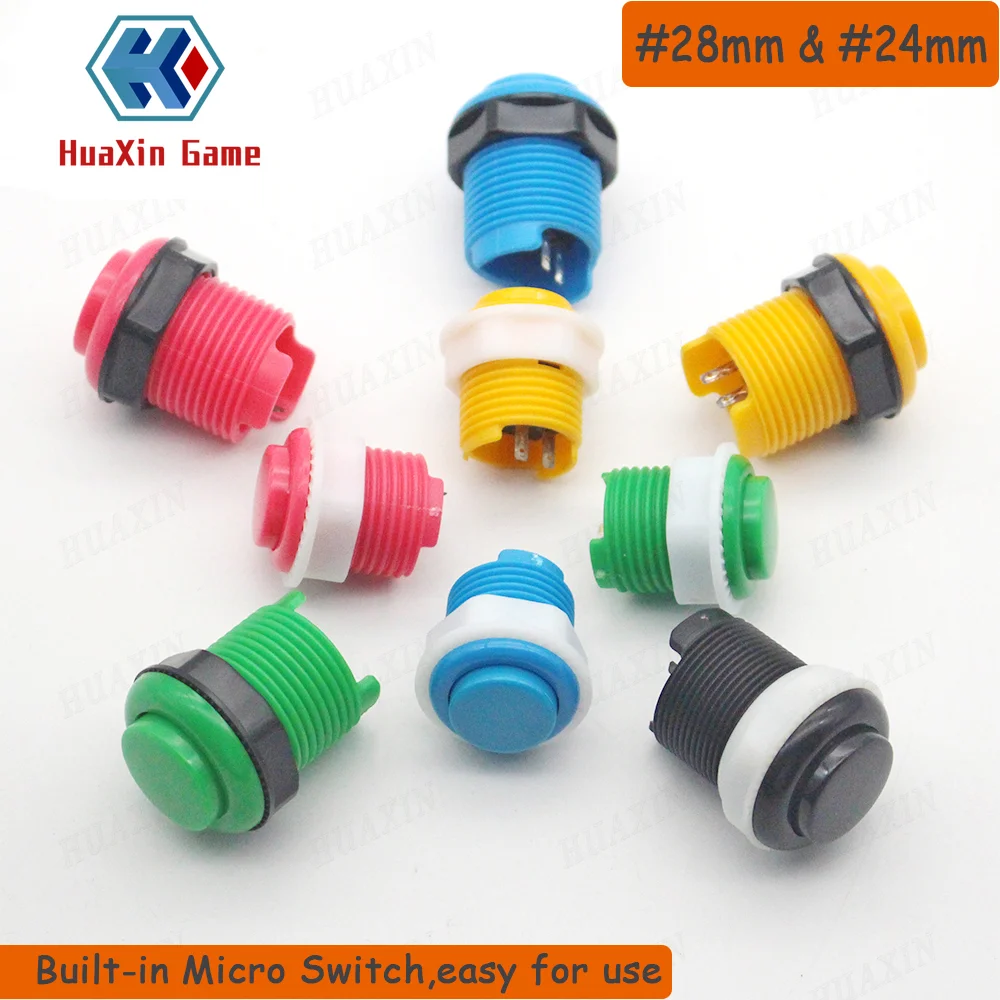 1-Unit-Arcade-game-push-Buttons-28mm-24mm-Durable-Player-Start-Game ...