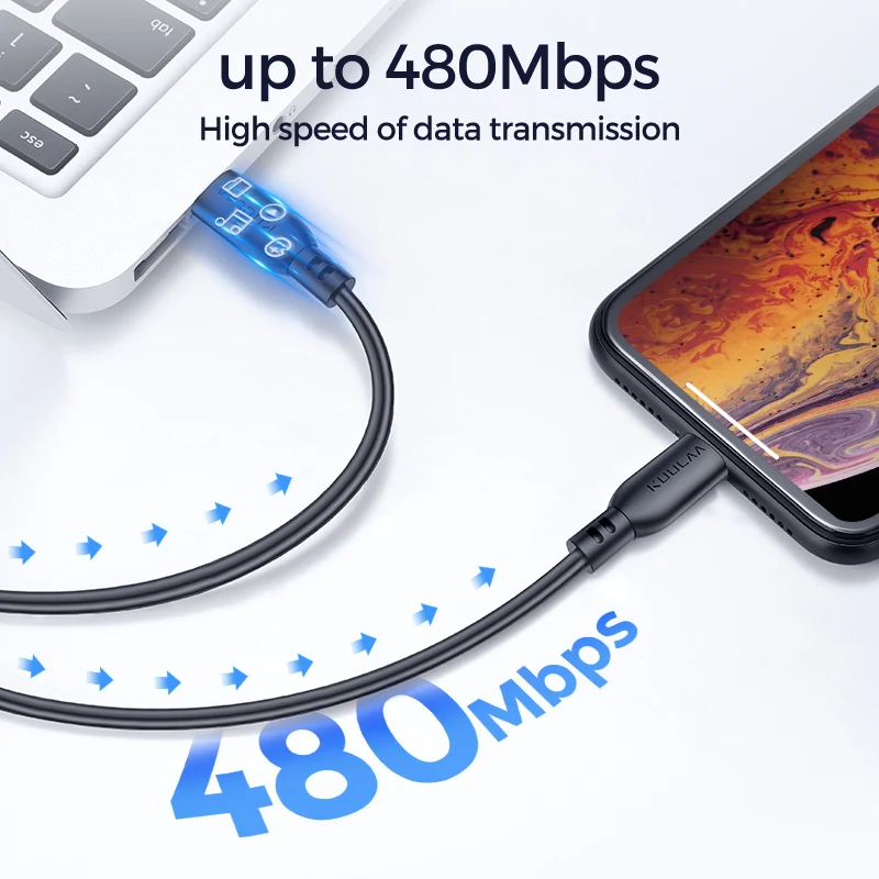 KUULAA MFi USB C к Lightning Кабель для iPhone 11 Pro Max X XS 8 XR 18 ...