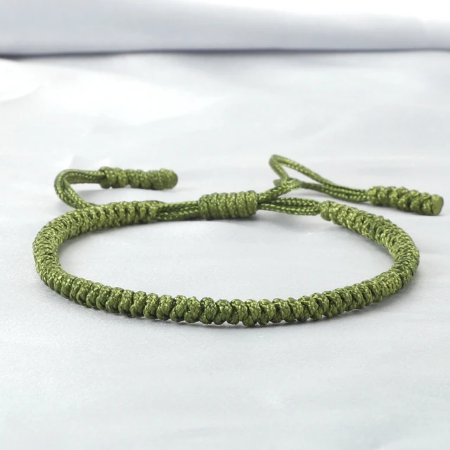 Braided Bracelets Men Women Handmade Woven Dark Blue Green Rope ...