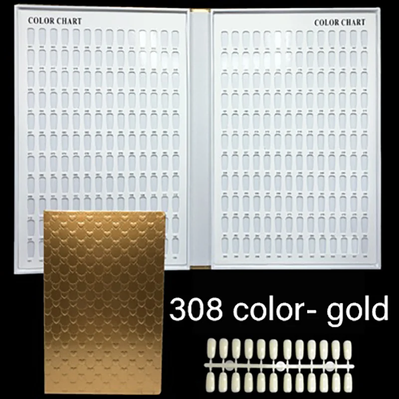 308-Colors-Nail-Tips-Display-Book-DIY-Nail-Art-Showing-Shelf-Gel-Nail ...