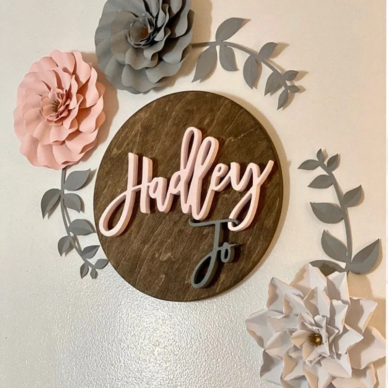 Home Décor Signs Floral Name Sign Floral Sign Nursery Name Signs Girls ...