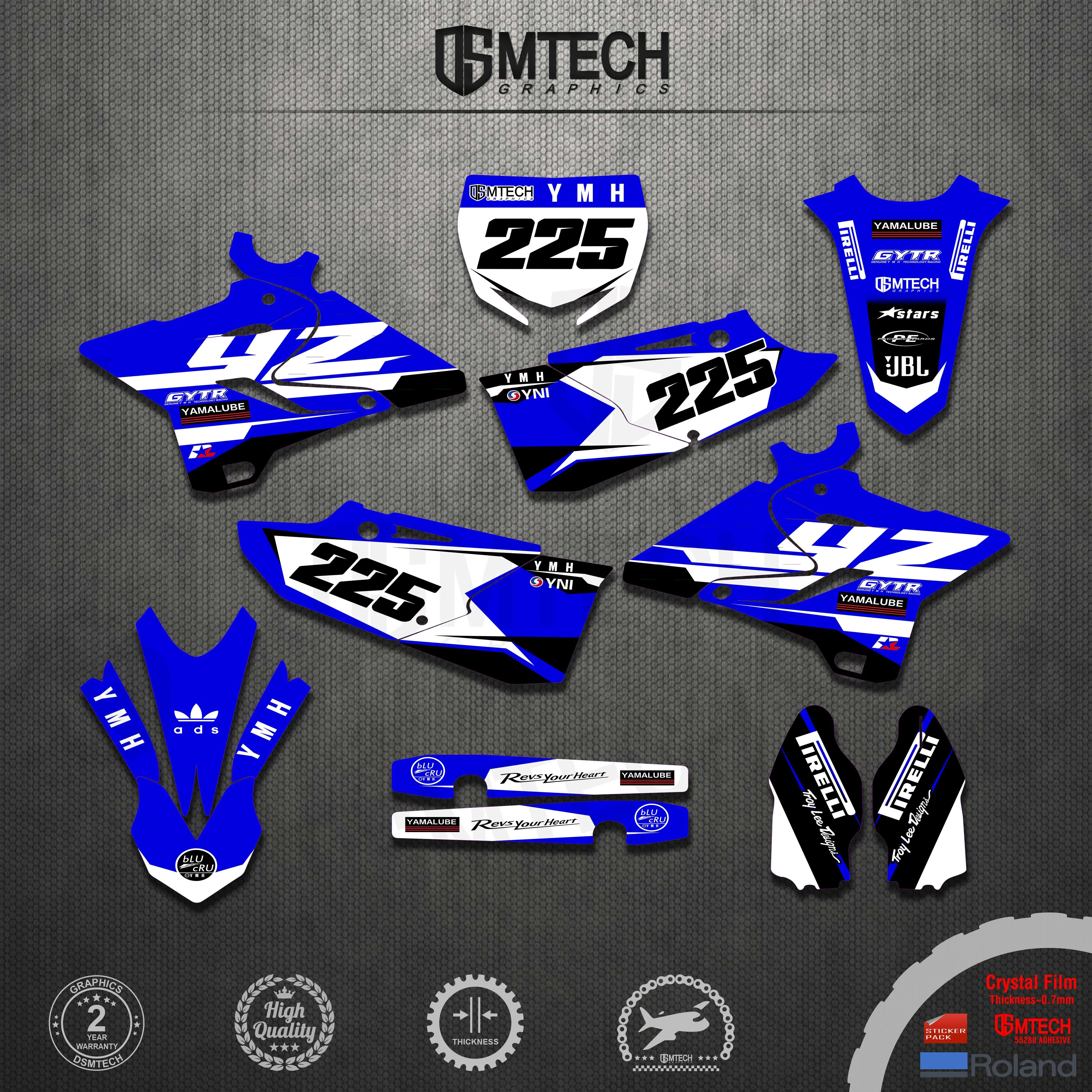 DSMTECH YZ125/250 2019-2015 Graphics DECALS STICKERS For YAMAHA YZ250 ...