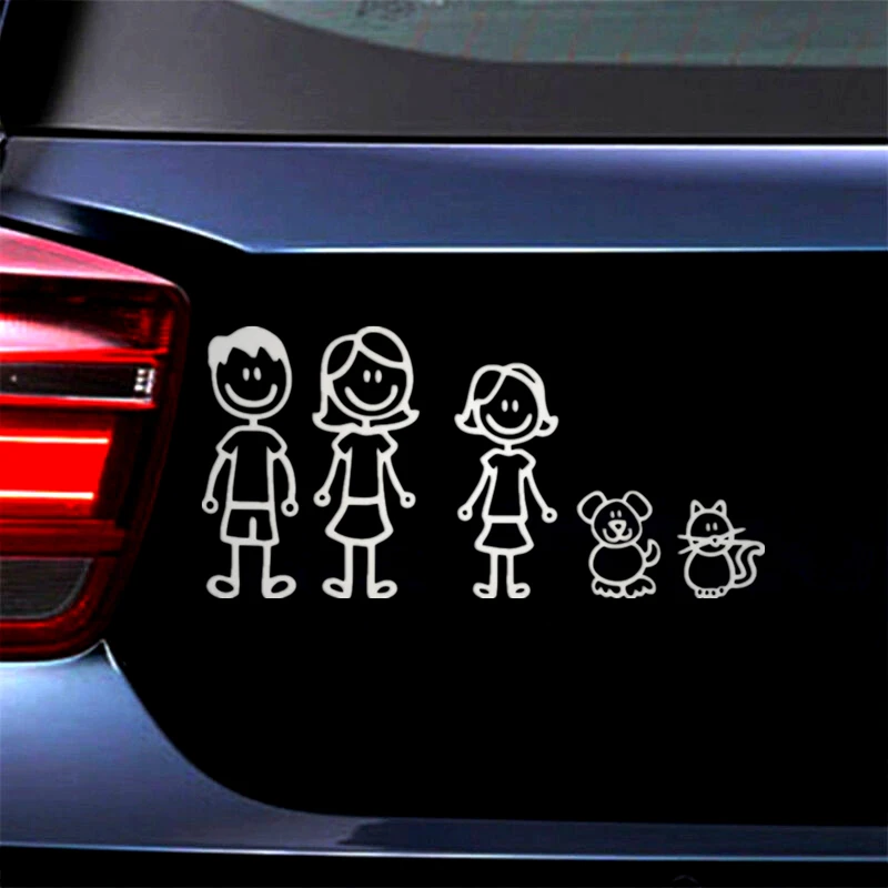 Mom Dad Boy Girl Family Car Stickers