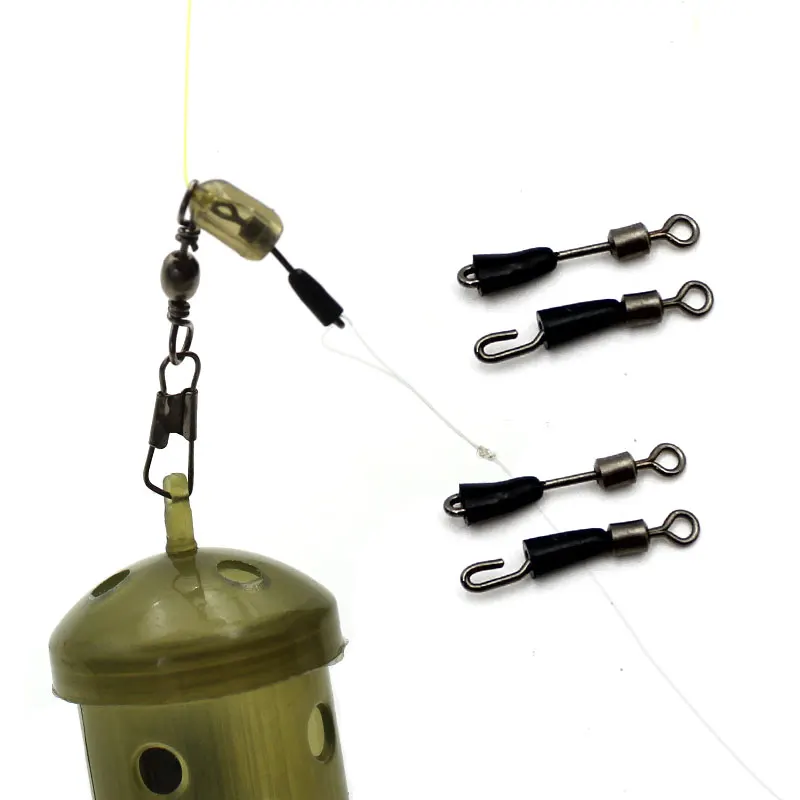 20pcs Carp Fishing Tackle Quick change Feeder Swivel Running Ledger Zip ...