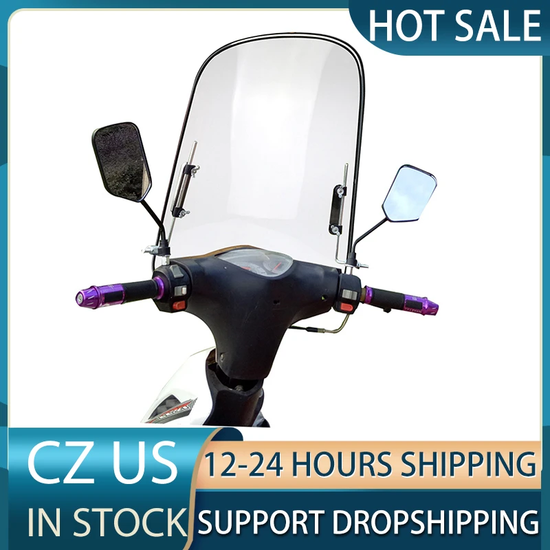 Motorcycle Windshield Universal Electric Scooter Windshield Hd ...