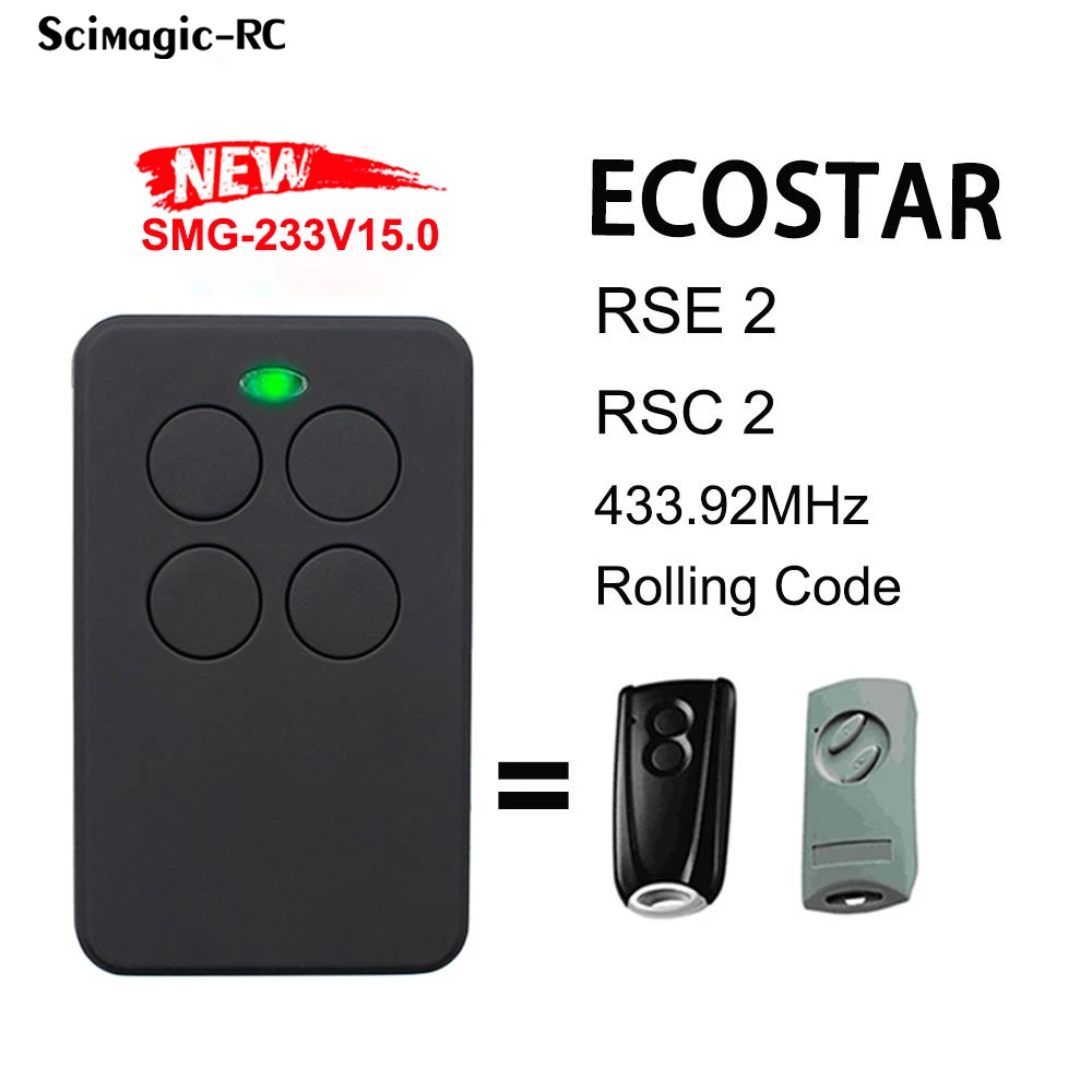 Rolling Code HORMANN ECOSTAR RSC2 RSE2 433.92MHz Command Garage ...