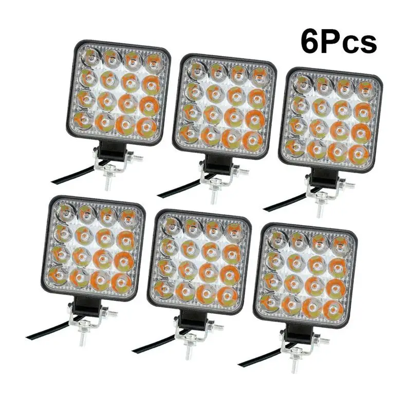 6Pcs Automobile Working Lights Square LED Lights Inspection Lamps Multi ...