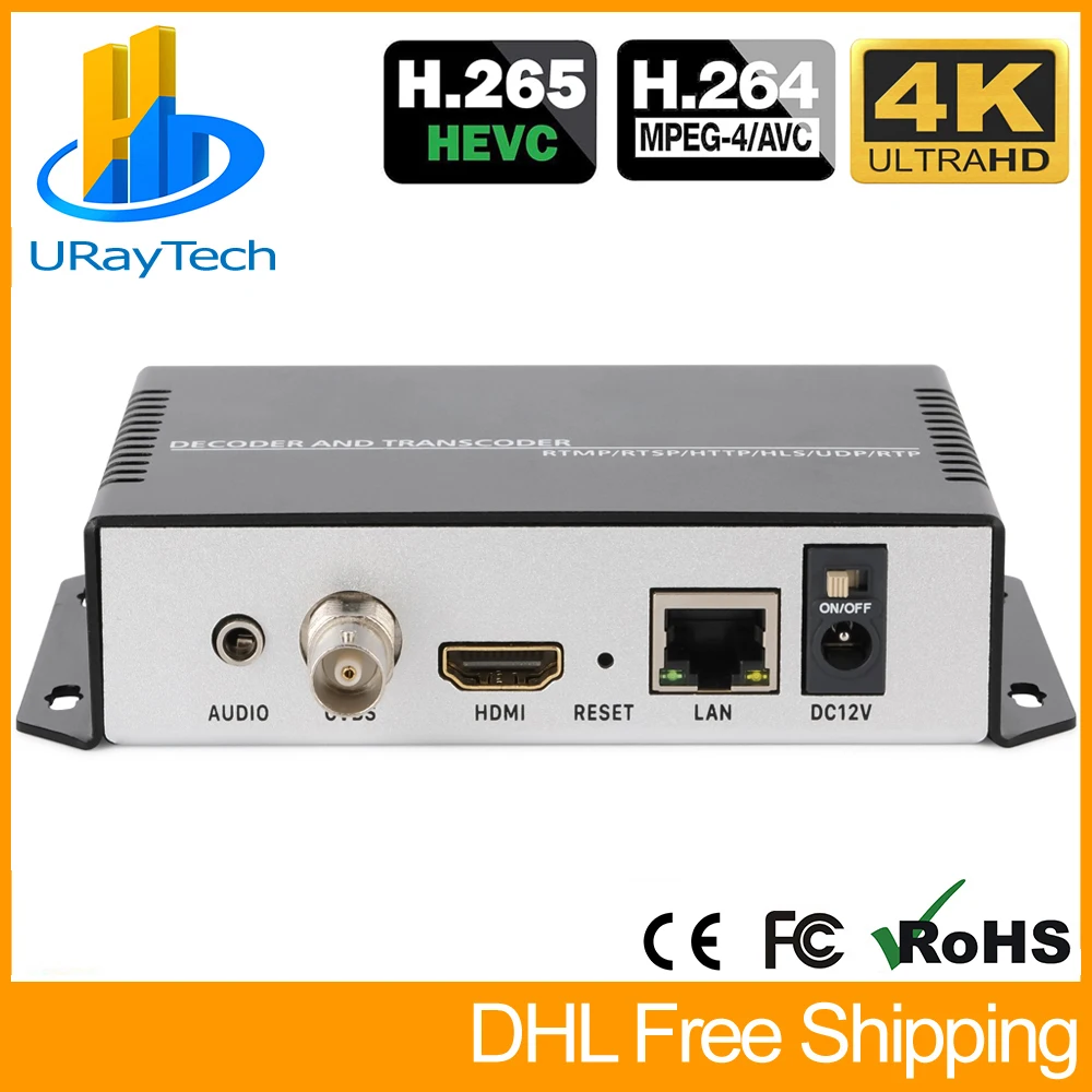 Decodificador de cámara IP 4K H.265 H.264, transmisión de vídeo, HDMI + Salida CVBS para ...