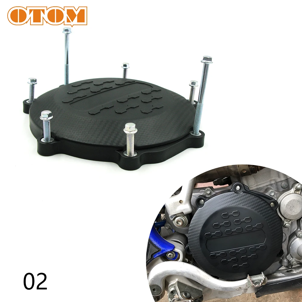 OTOM-Motorcycle-Clutch-Protection-Cover-Black-Motocross-Engine-Guard ...
