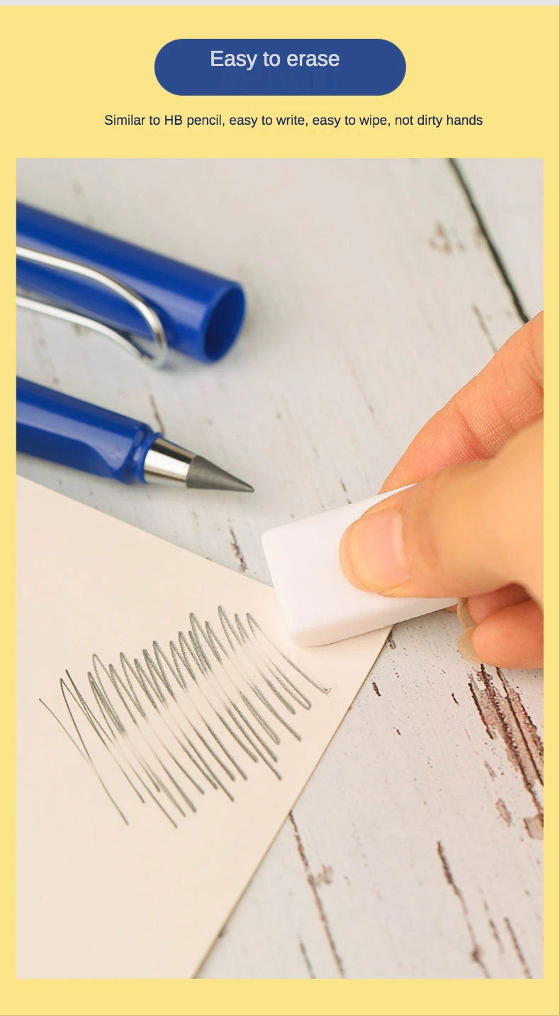 Crayon graphite,Technologie noire effaçable sans aiguisage, pas facile ...